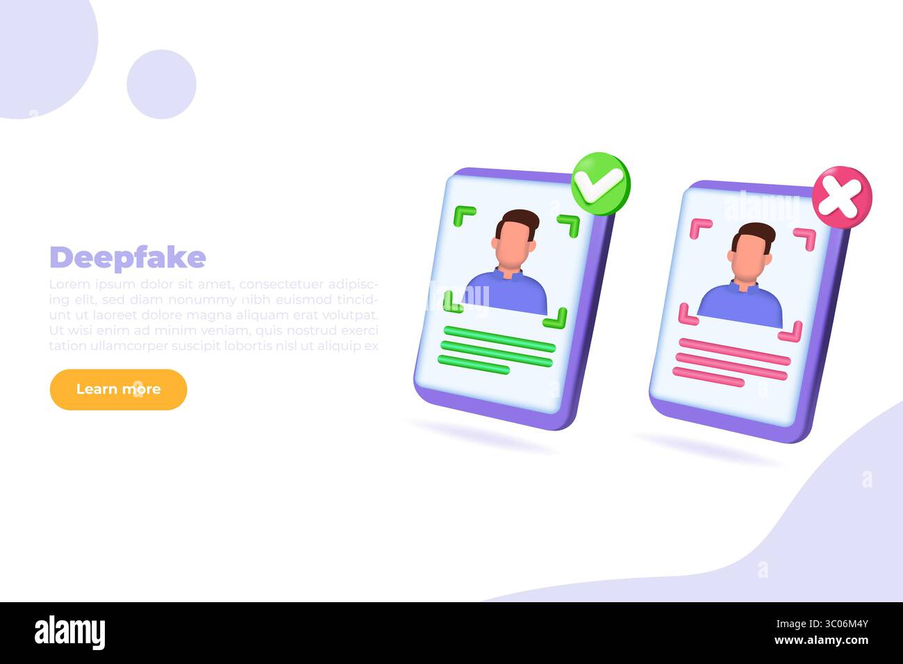 Deepfake, Deep face technology concept. Vector illustration Stock ...