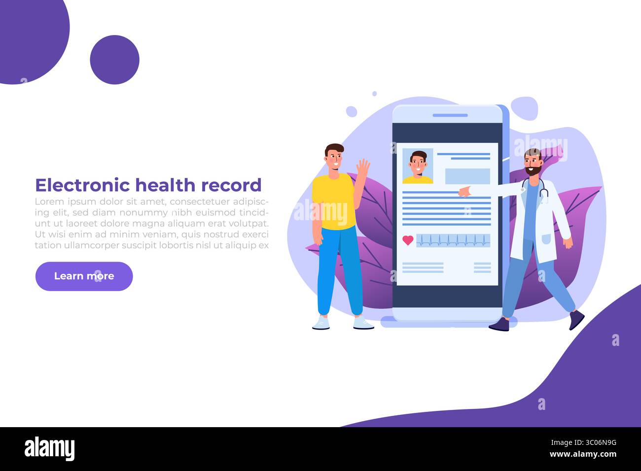 Electronic health record concept. Online healthy electronic check list ...