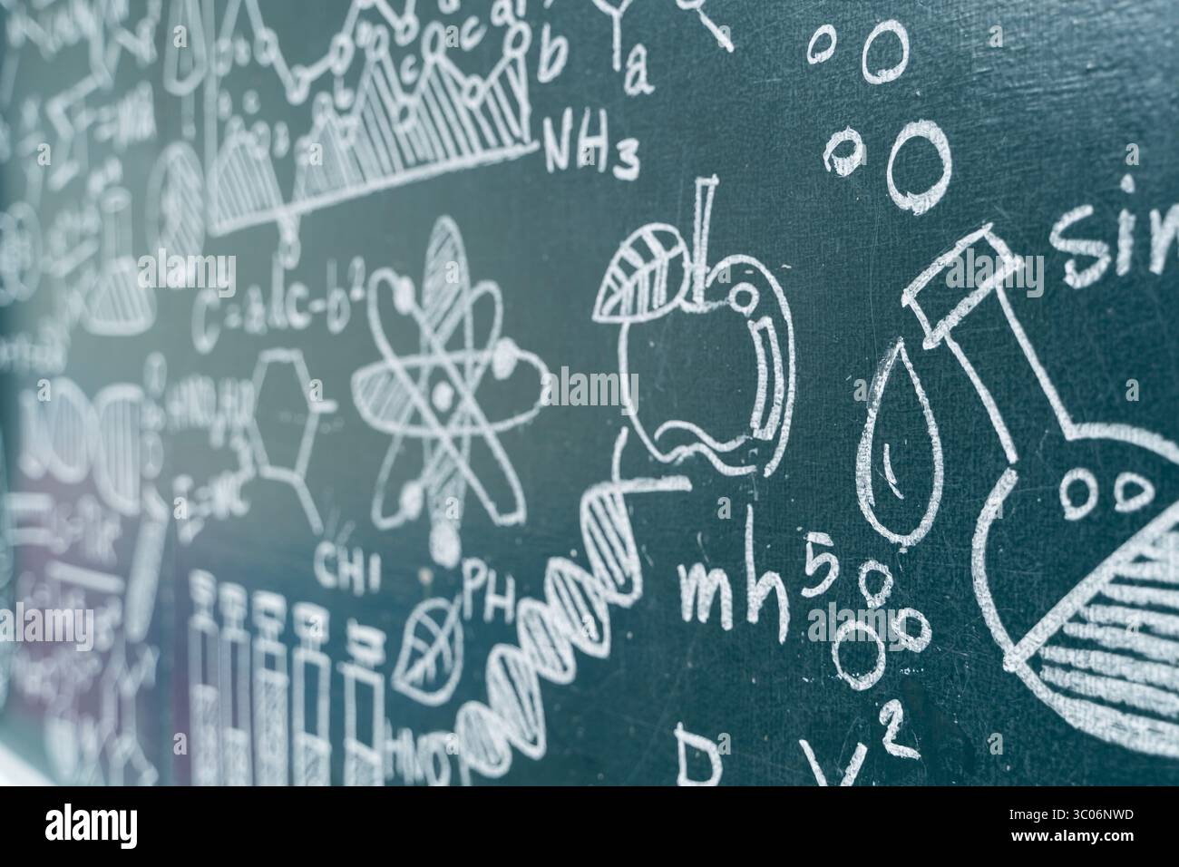 Chemistry teaching drawn blackboard hi-res stock photography and images ...
