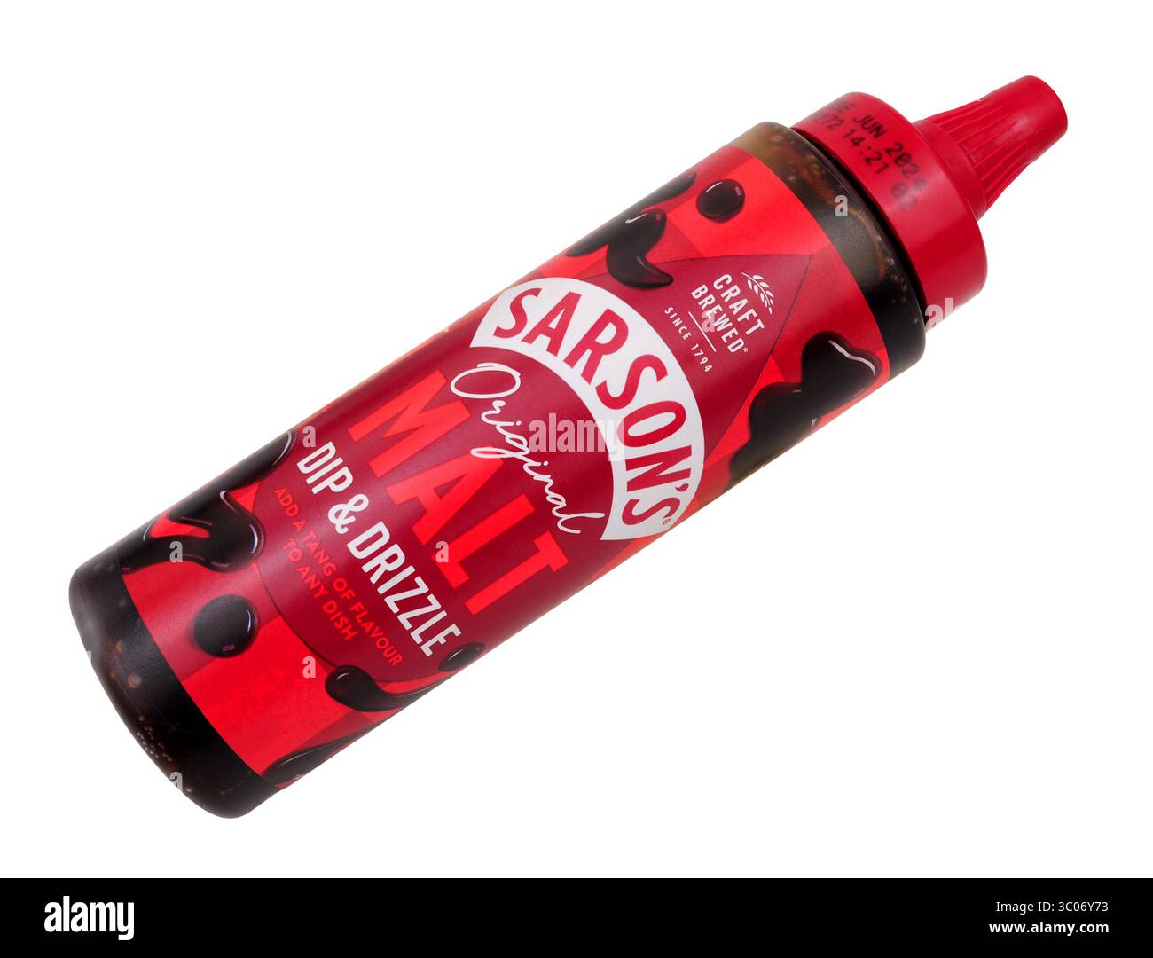 Sarson's craft brewed original malt dip and drizzle in a 250g bottle Stock Photo - Alamy