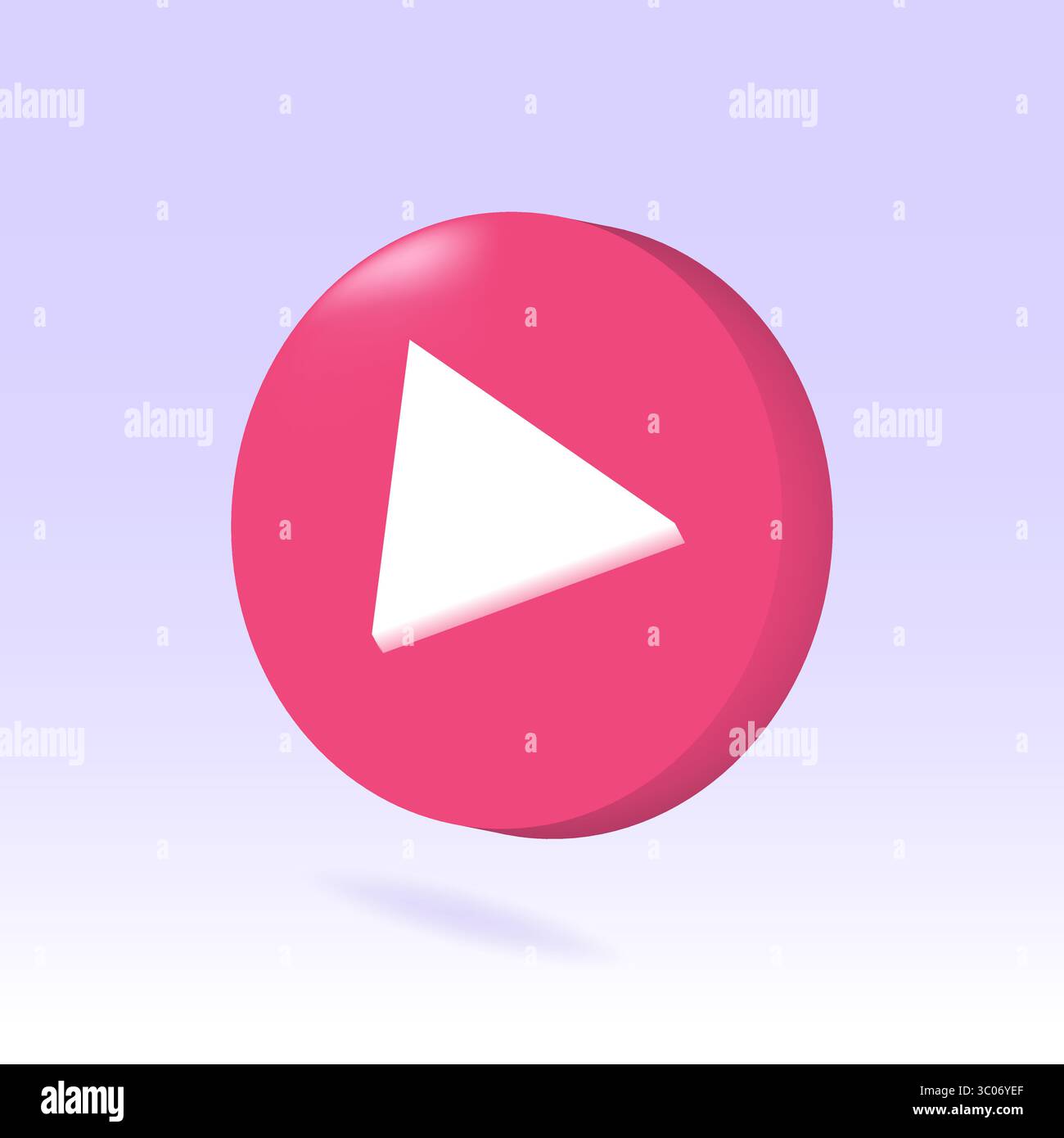 Media or video player app icon. 3D Vector illustrations Stock Vector ...