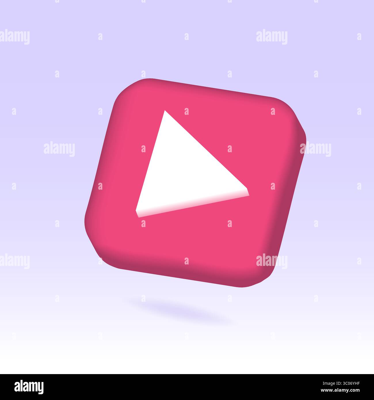 Media or video player app icon. 3D Vector illustrations Stock Vector ...