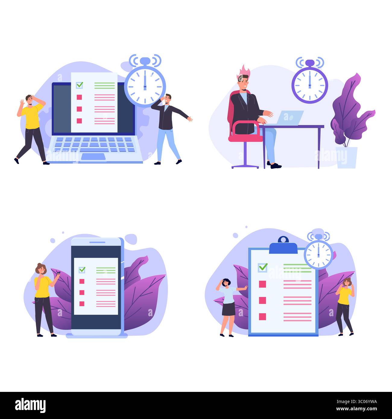 Time management organization tasks Cut Out Stock Images & Pictures - Alamy