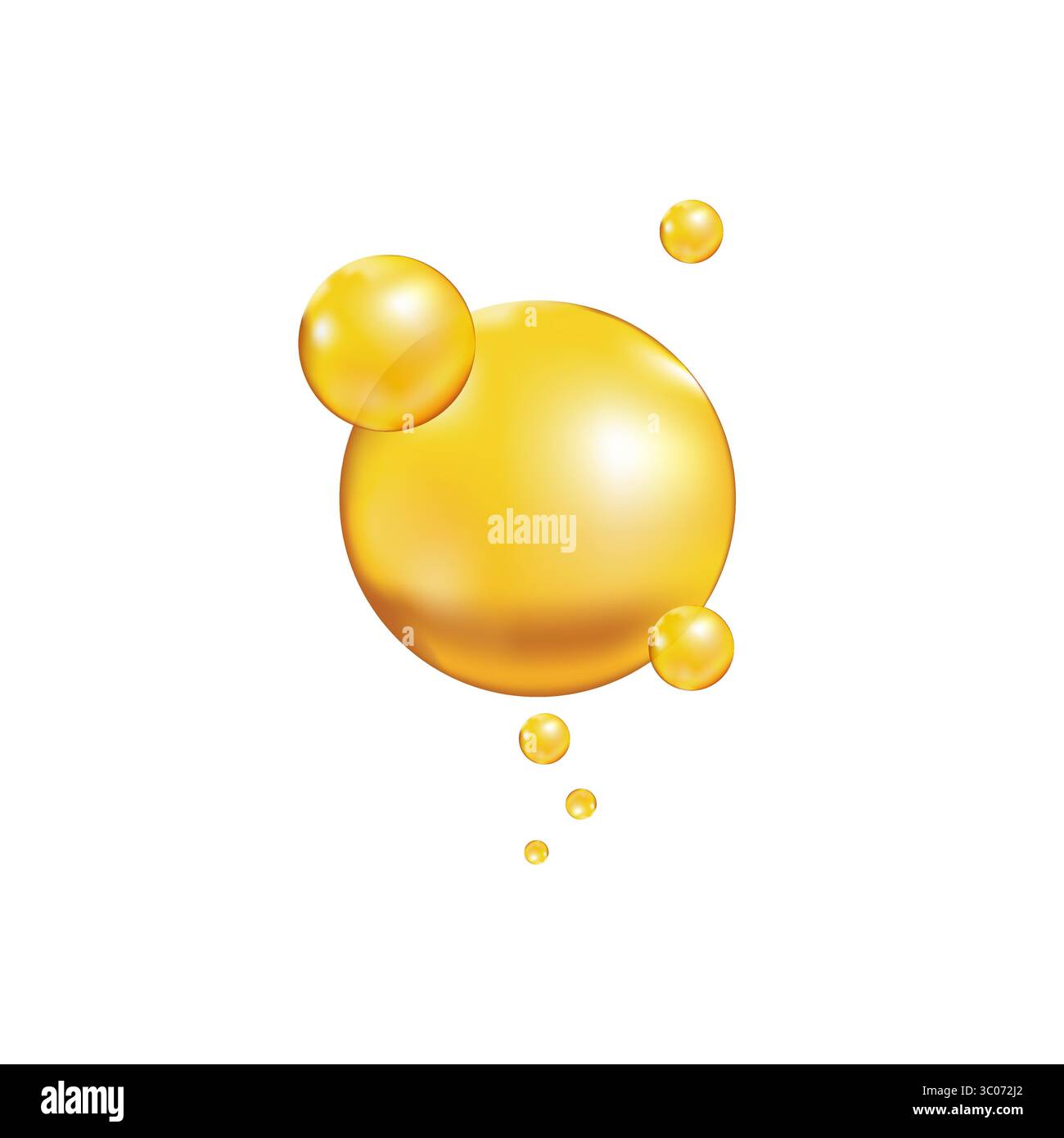Omega 3, 6, 9 acids drops gold icon. Polyunsaturated fatty. Nutrition ...