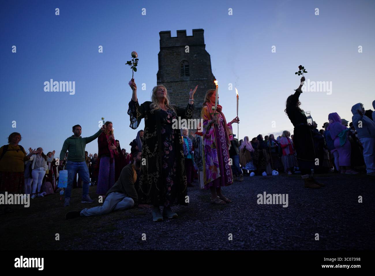 Magdalene Rose Priestesses conduct a ceremony on the pilgrimage of ...