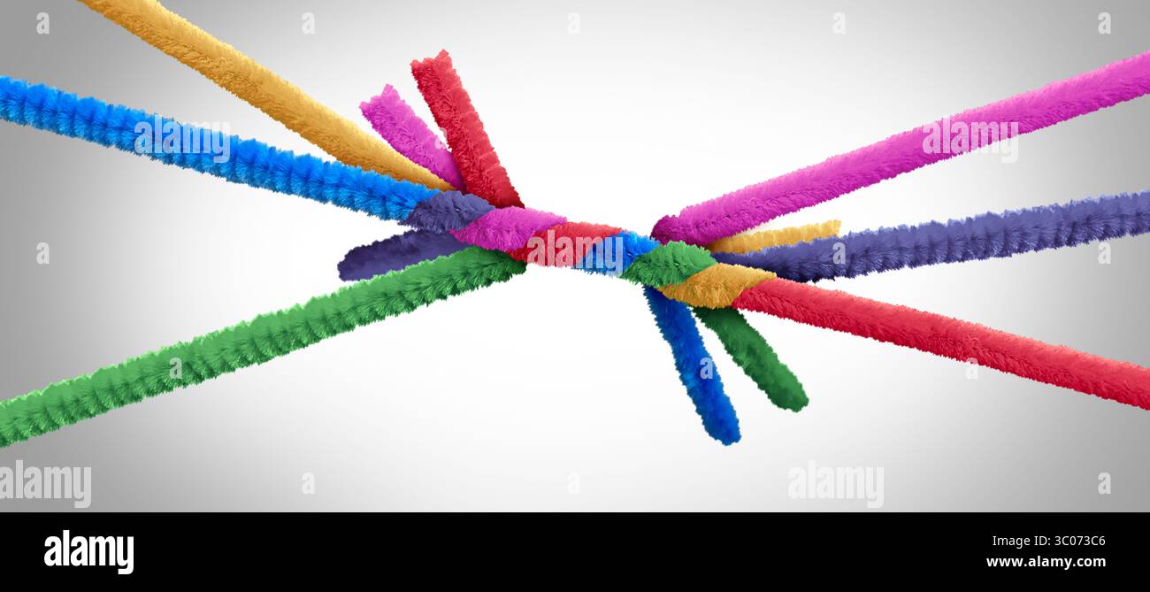 Group Unity teamwork symbol and strong united partnership relationship ...