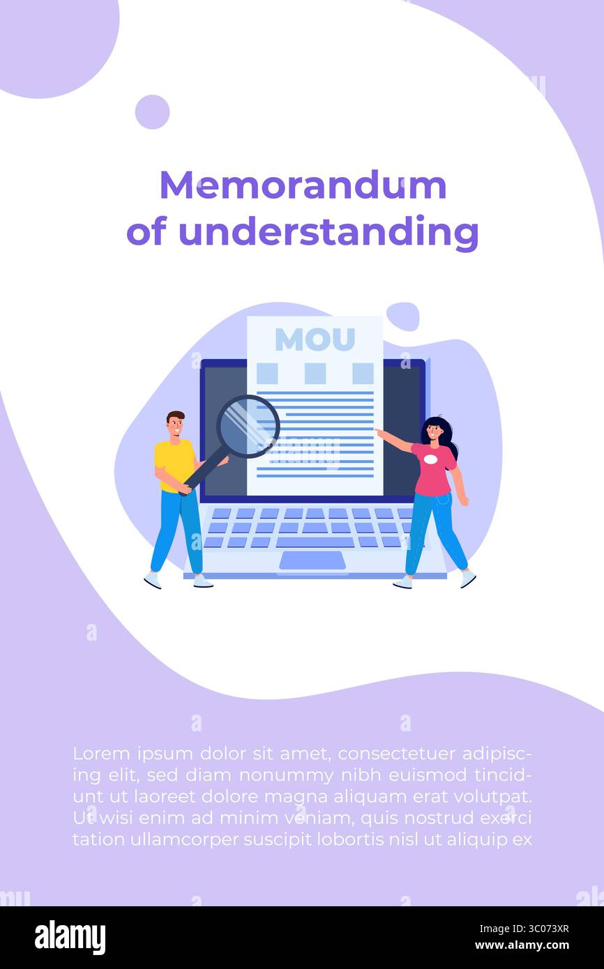 memorandum of understanding MOU. Vector illustration Stock Vector Image & Art - Alamy