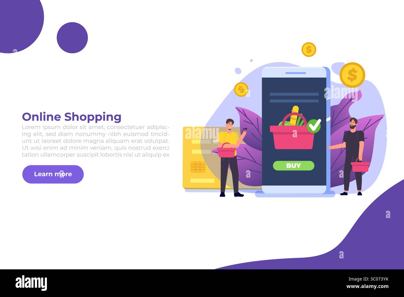 Online Shopping concept with characters. Ecommerce retail on device ...