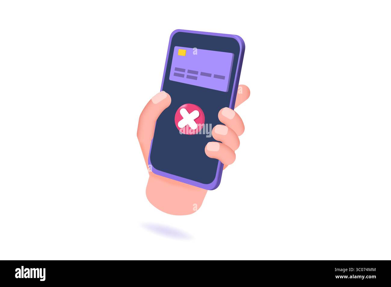 Payment Error Concept 3d Realistic Vector Illustration Stock Vector Image And Art Alamy