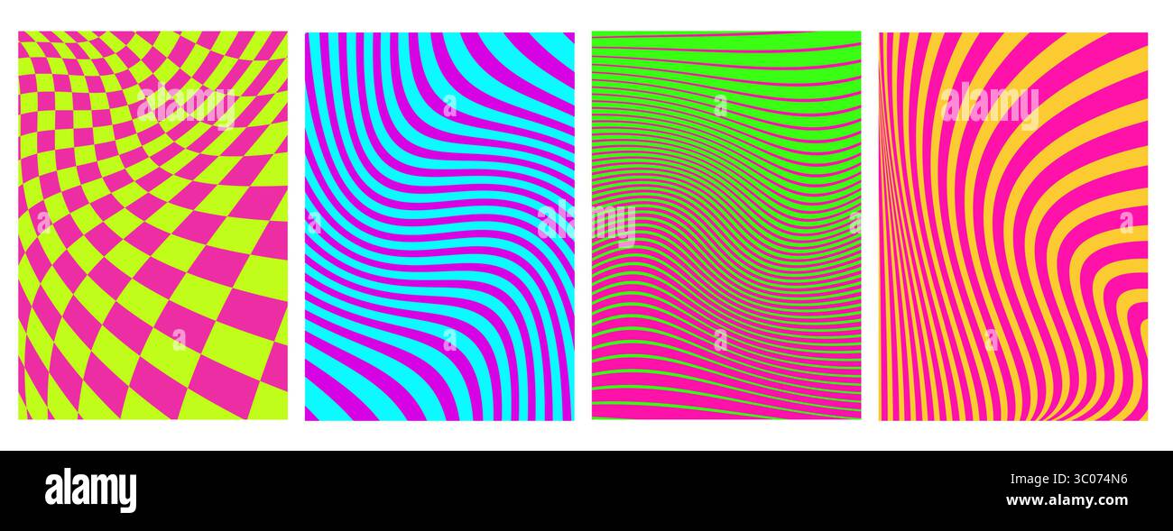 Psychedelic optical illusion backgrounds - vibrant wave patterns with ...
