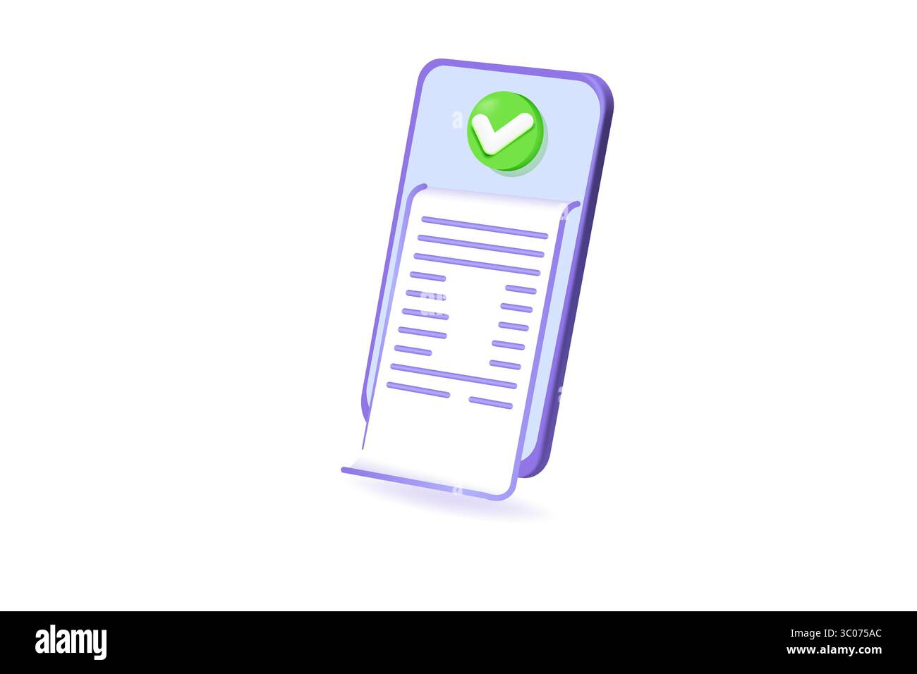 Payment approved concept. 3d realistic vector illustration Stock Vector ...