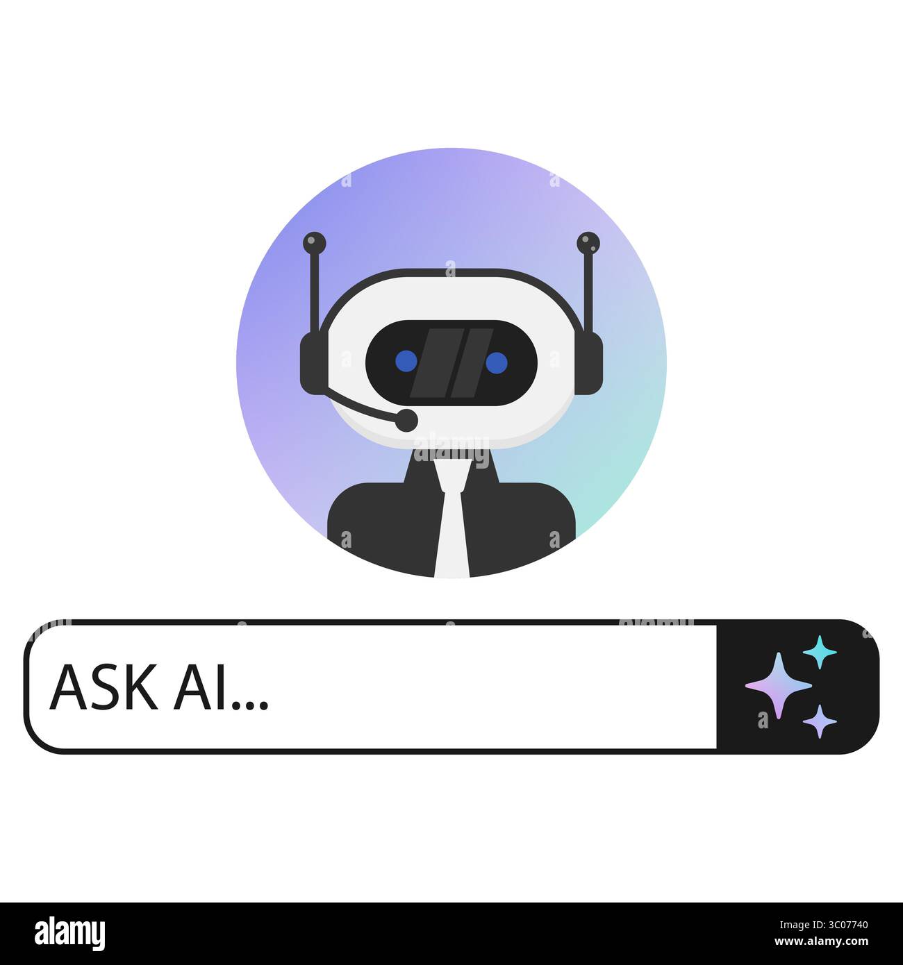Modern chat interface featuring ai Stock Vector Images - Alamy