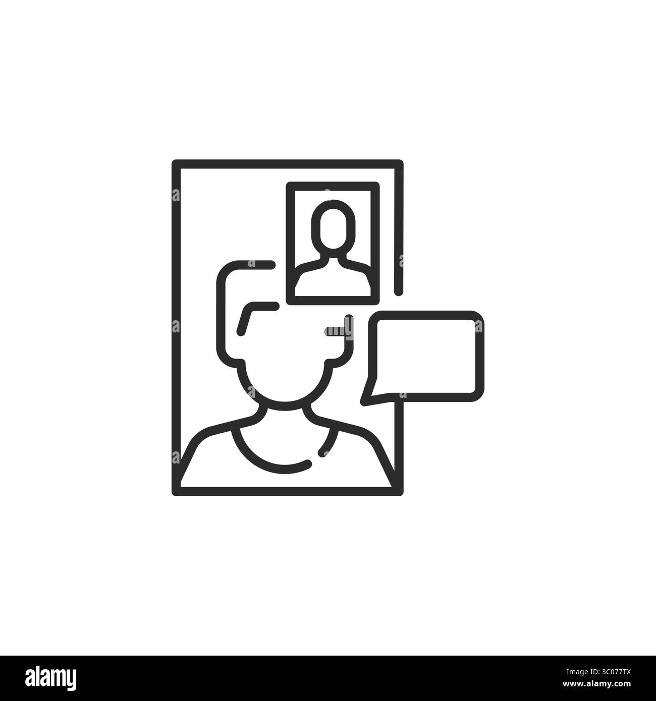 Video call interaction Cut Out Stock Images & Pictures - Alamy