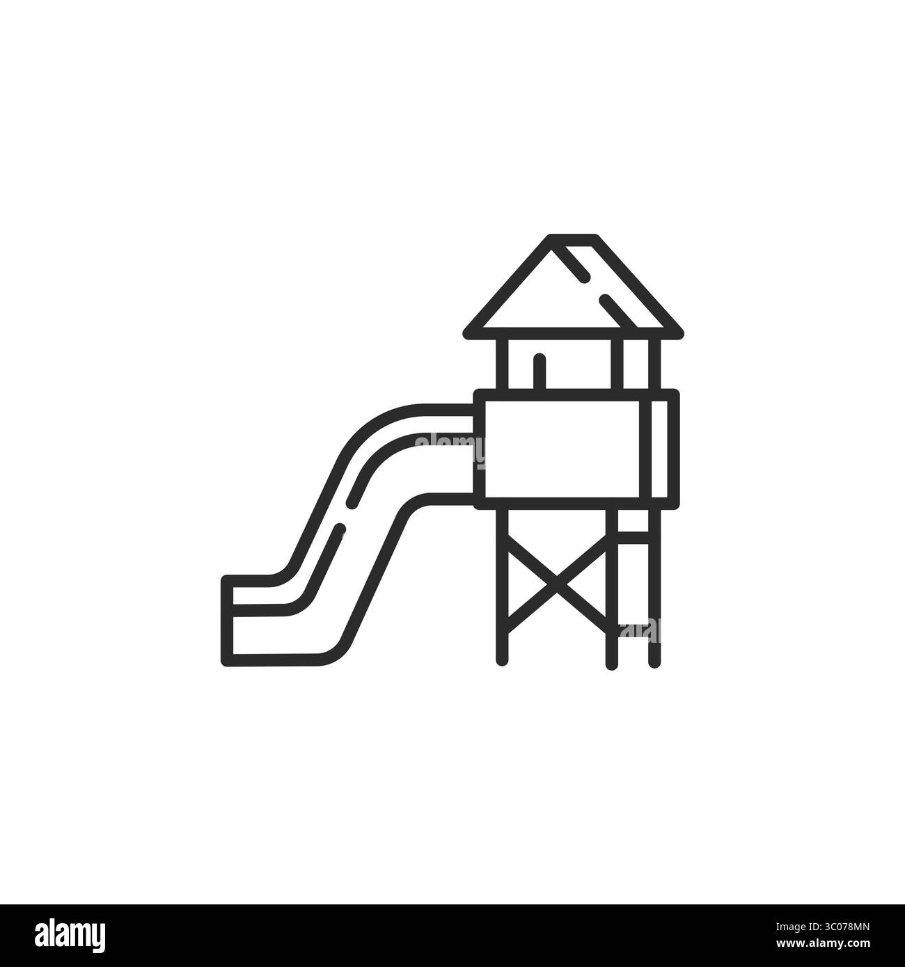 Playground slide icon outline Cut Out Stock Images & Pictures - Alamy