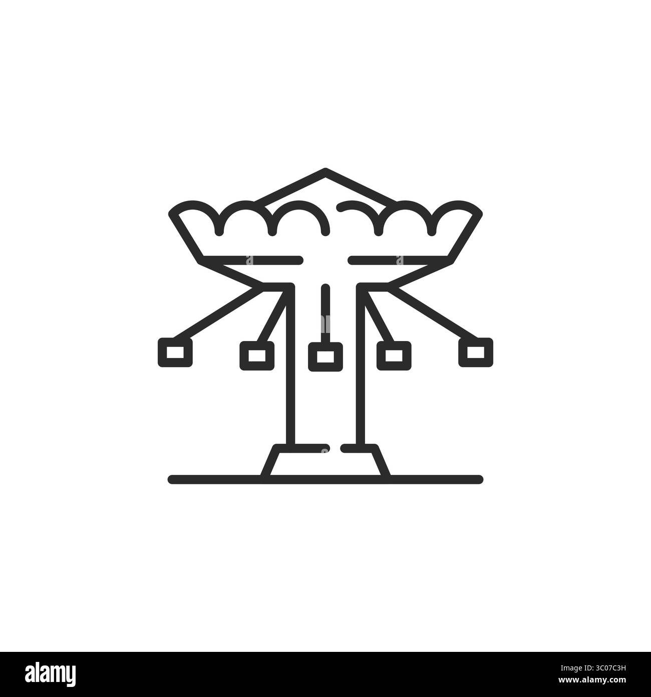 Swing Ride Icon Stock Vector Image & Art - Alamy