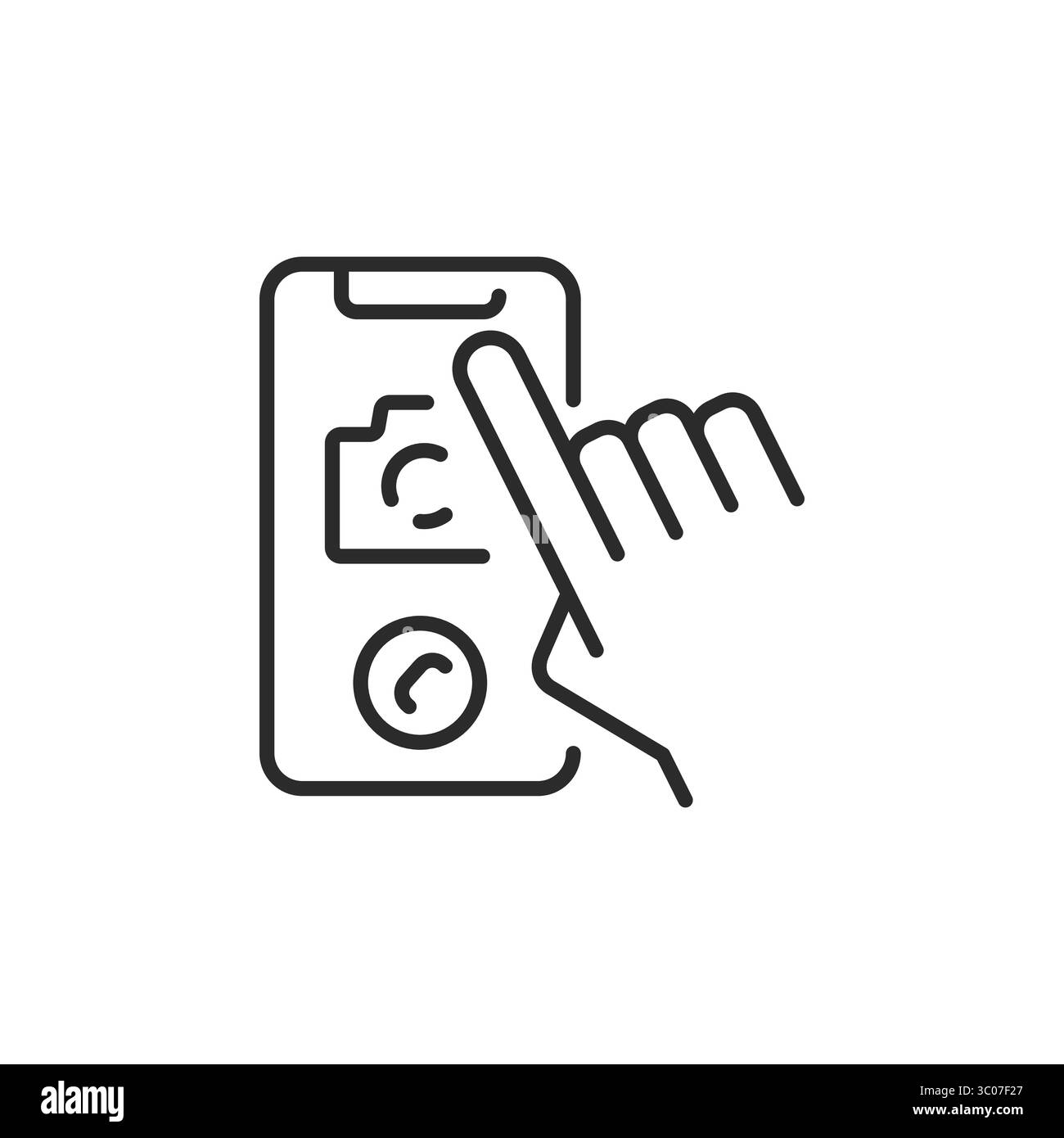 Call hand gesture communication Black and White Stock Photos & Images ...