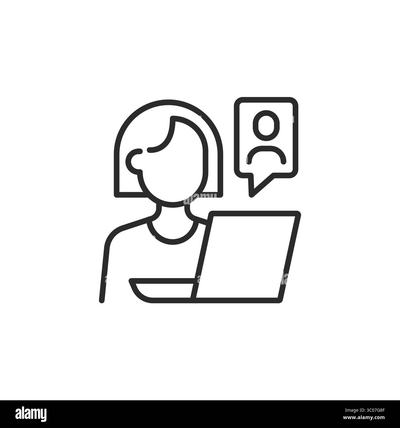 Video call interaction Cut Out Stock Images & Pictures - Alamy