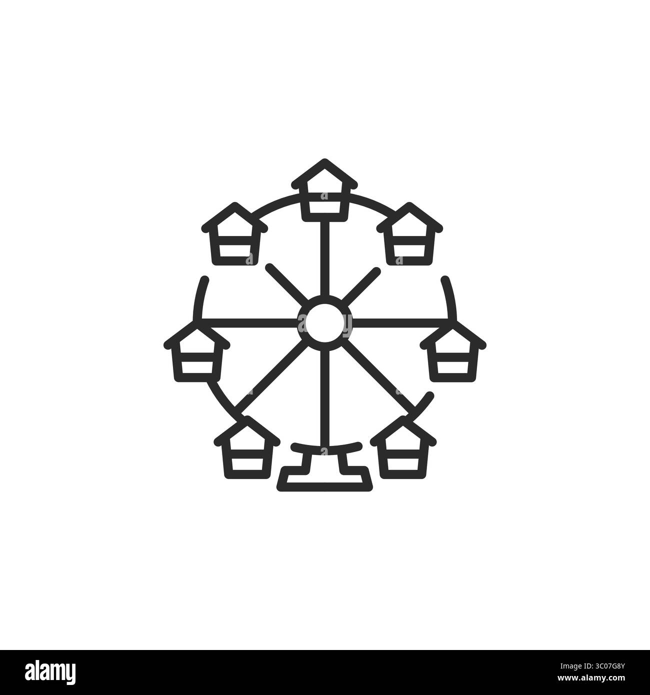 Ferris wheel icon outline Cut Out Stock Images & Pictures - Alamy