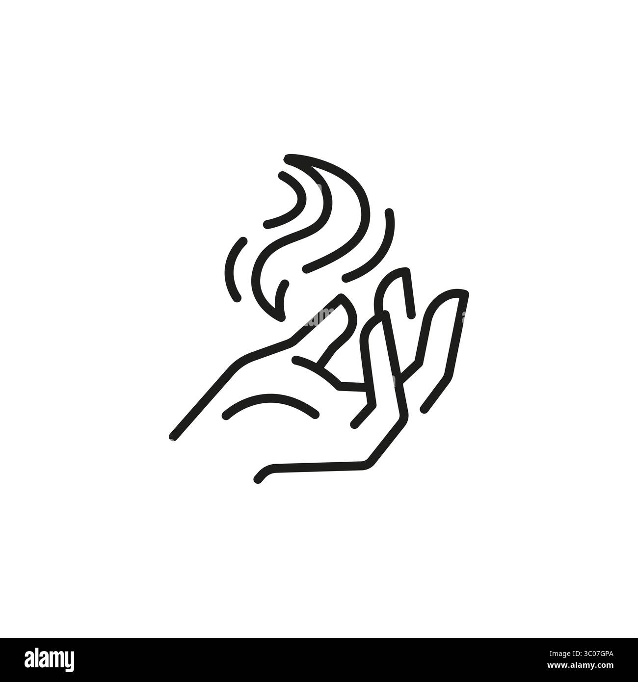 Hand flame fire icon Stock Vector Images - Alamy