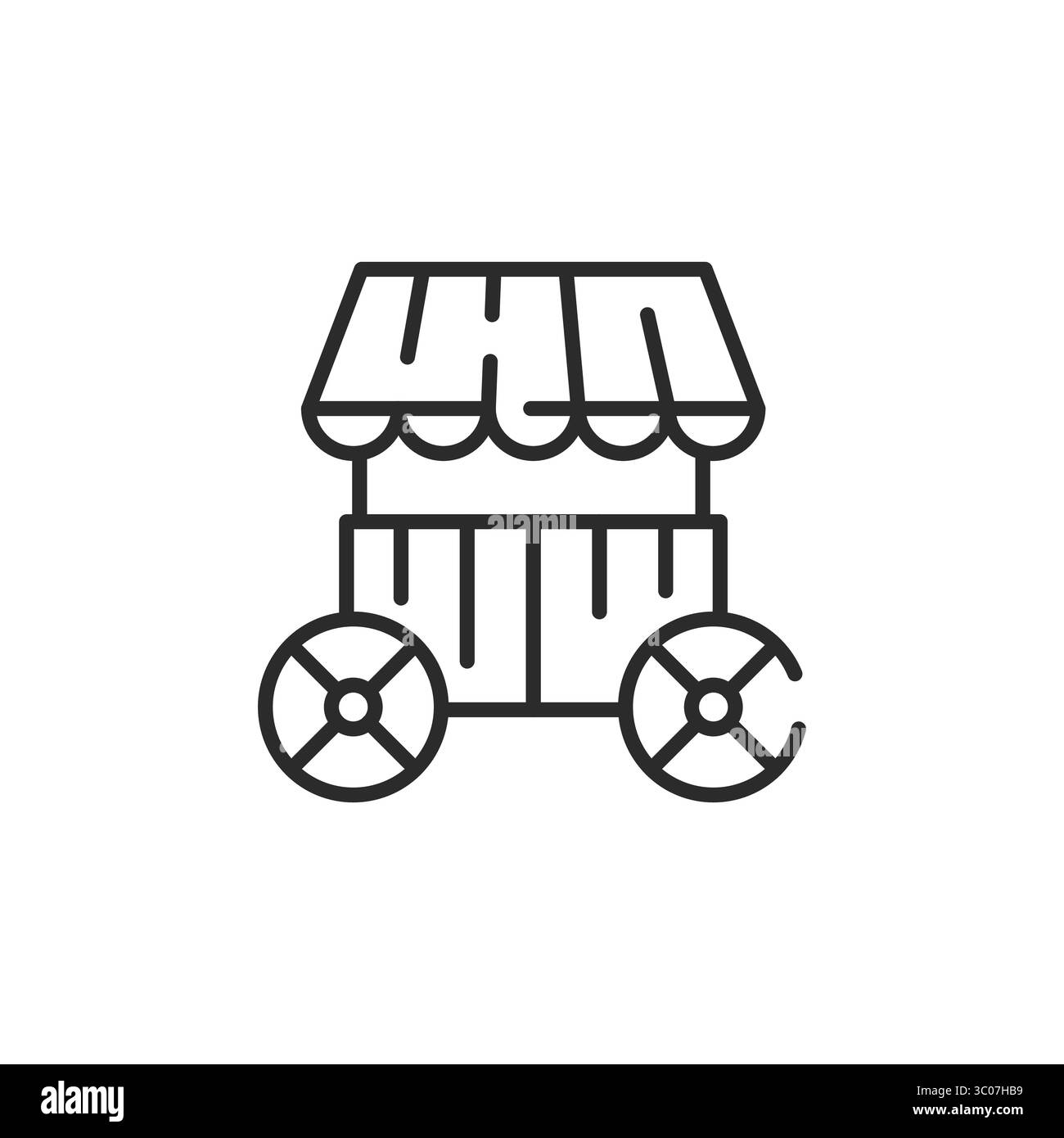 Food stand on wheels Stock Vector Images - Alamy