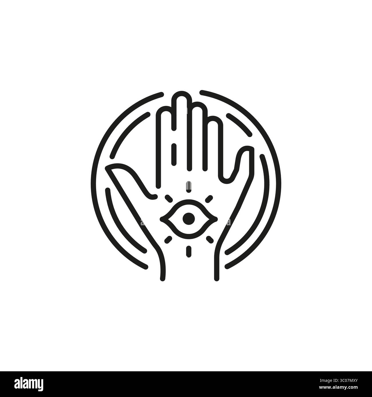 Open palm icon hand Stock Vector Images - Alamy