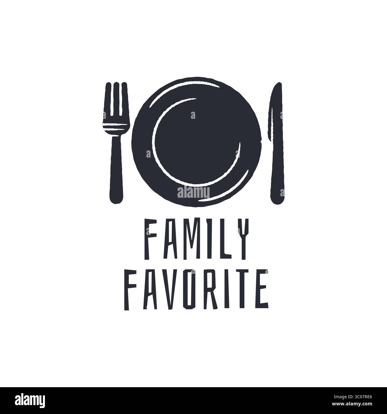 Family dinner emblem Stock Vector Images - Alamy
