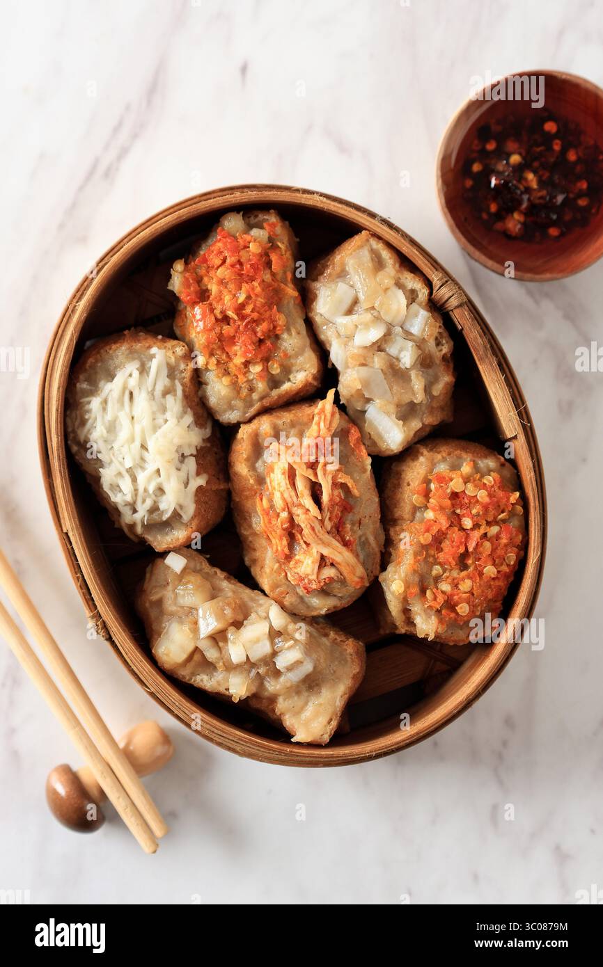 Tahu Bakso Topping Viral, Steamed Meatball Tofu with Various Topping ...