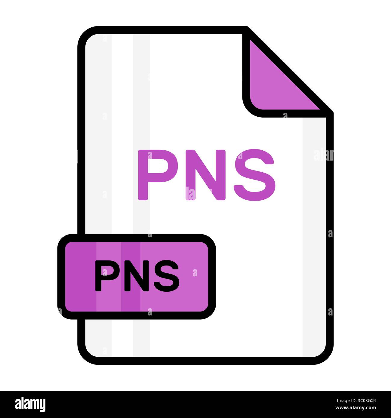 An amazing vector icon of PNS file, editable design Stock Vector Image ...