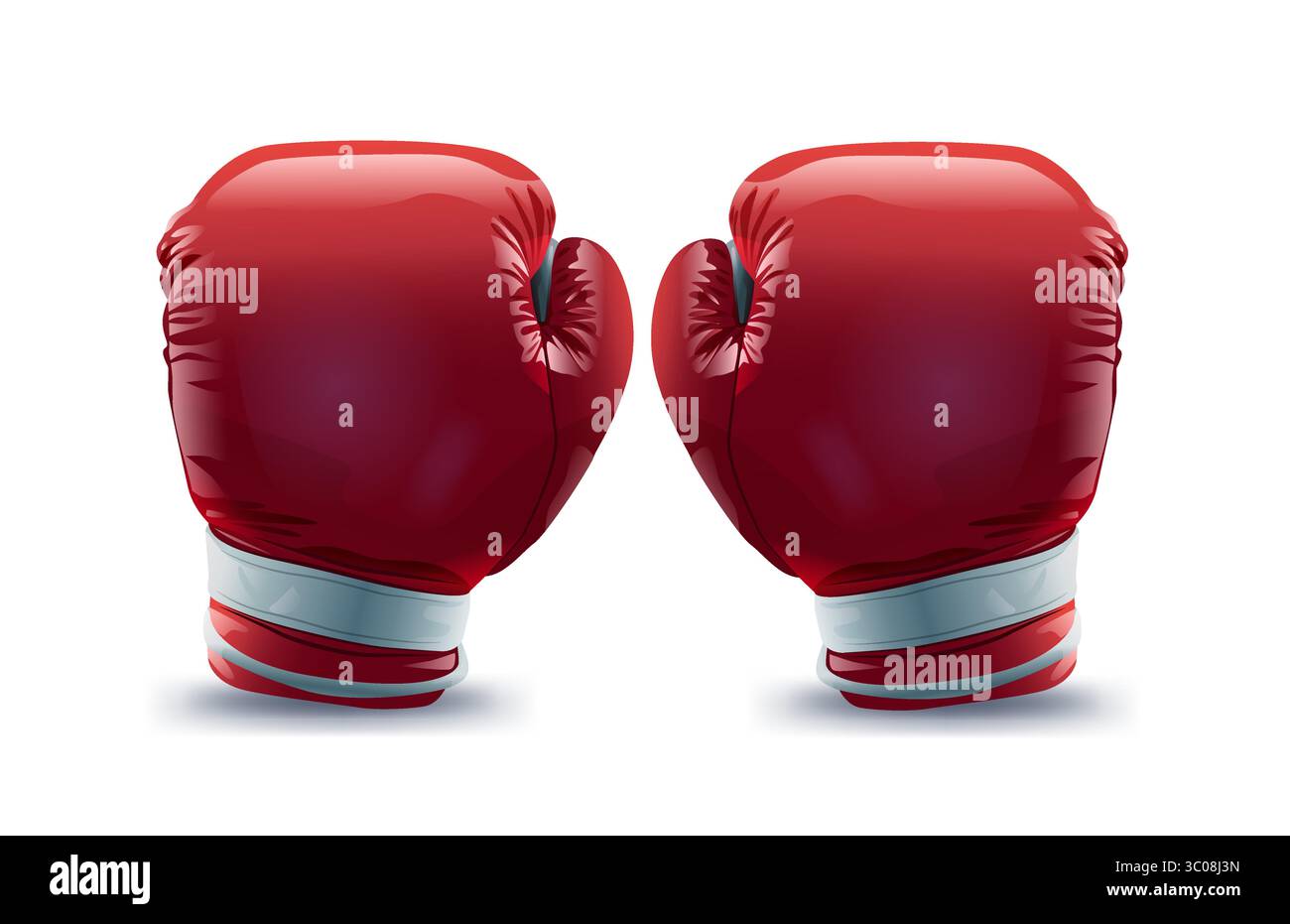 Boxing gloves trade war concept illustration. Two red boxing gloves ...