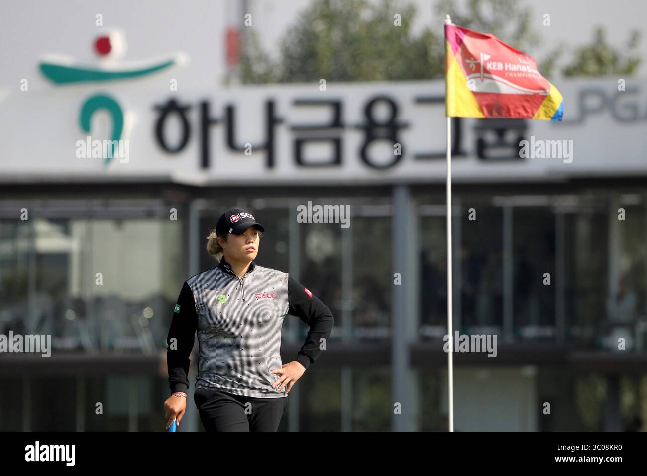 October 13, 2018 - Incheon, South Korea - Ariya Jutanugarn of Thailand action on the 9th hall ...