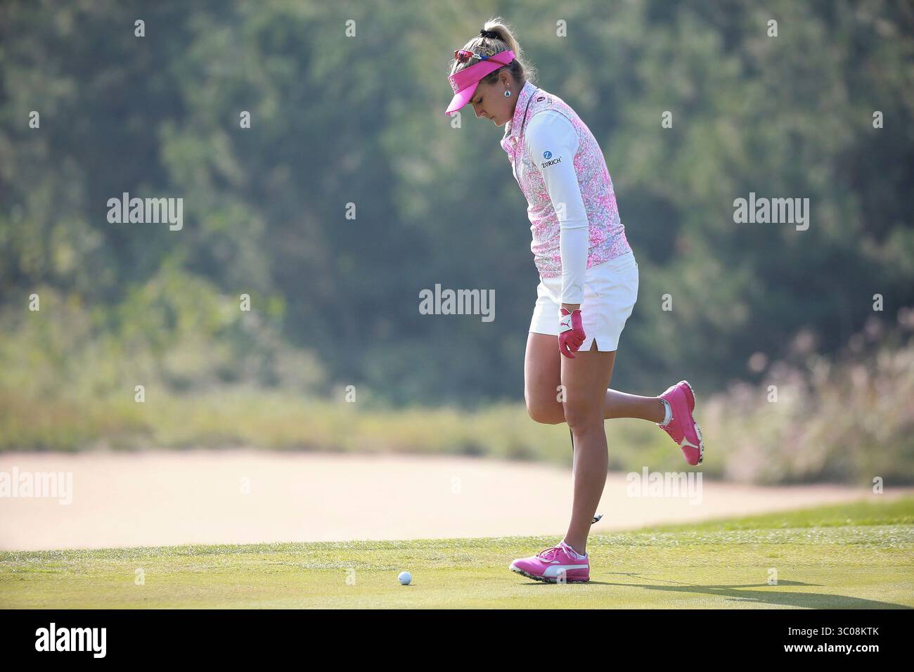 October 13, 2018 - Incheon, South Korea - Lexi Thompson of USA action on the 4th hall during an ...