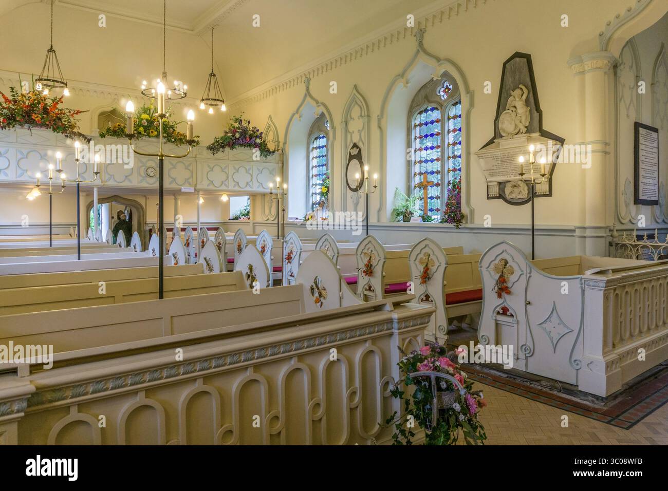 Interior of the church of St John the Evangelist, 18th century in the ...