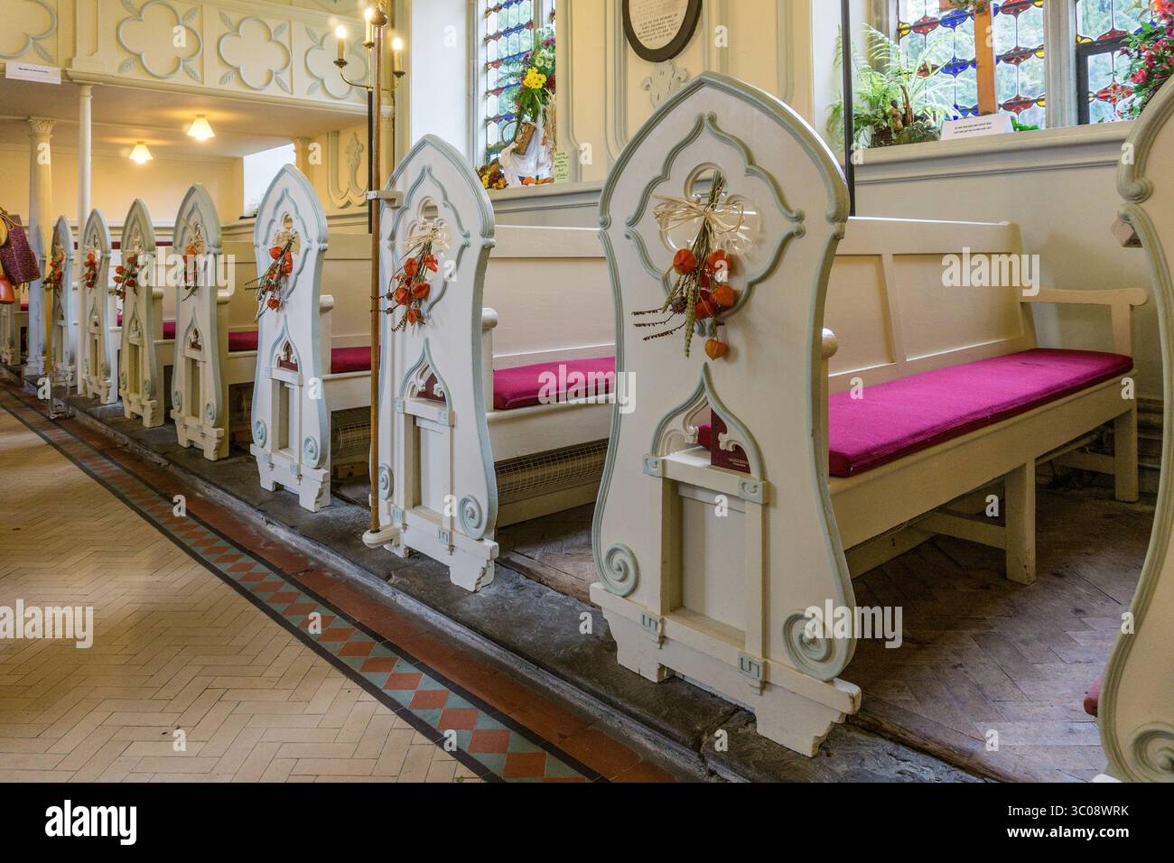 Interior of the church of St John the Evangelist, 18th century in the ...