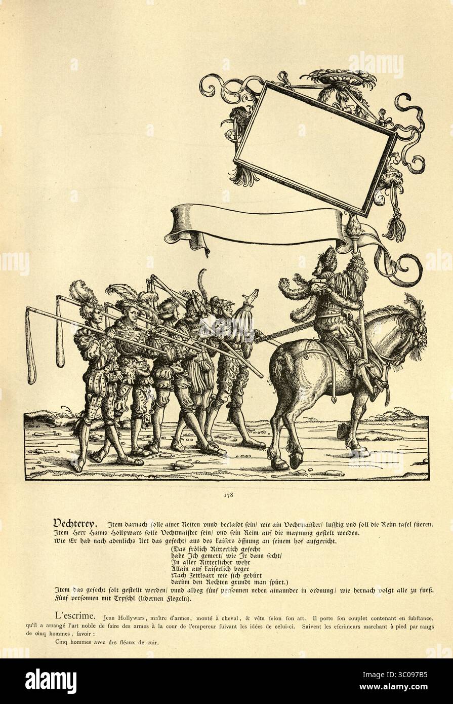 Renaissance art, Five men carying Flails, Medieval weapons, Standard ...