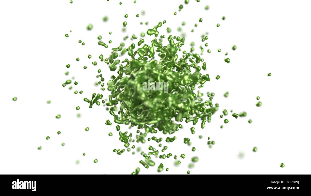 Green apple white paint Cut Out Stock Images & Pictures - Alamy