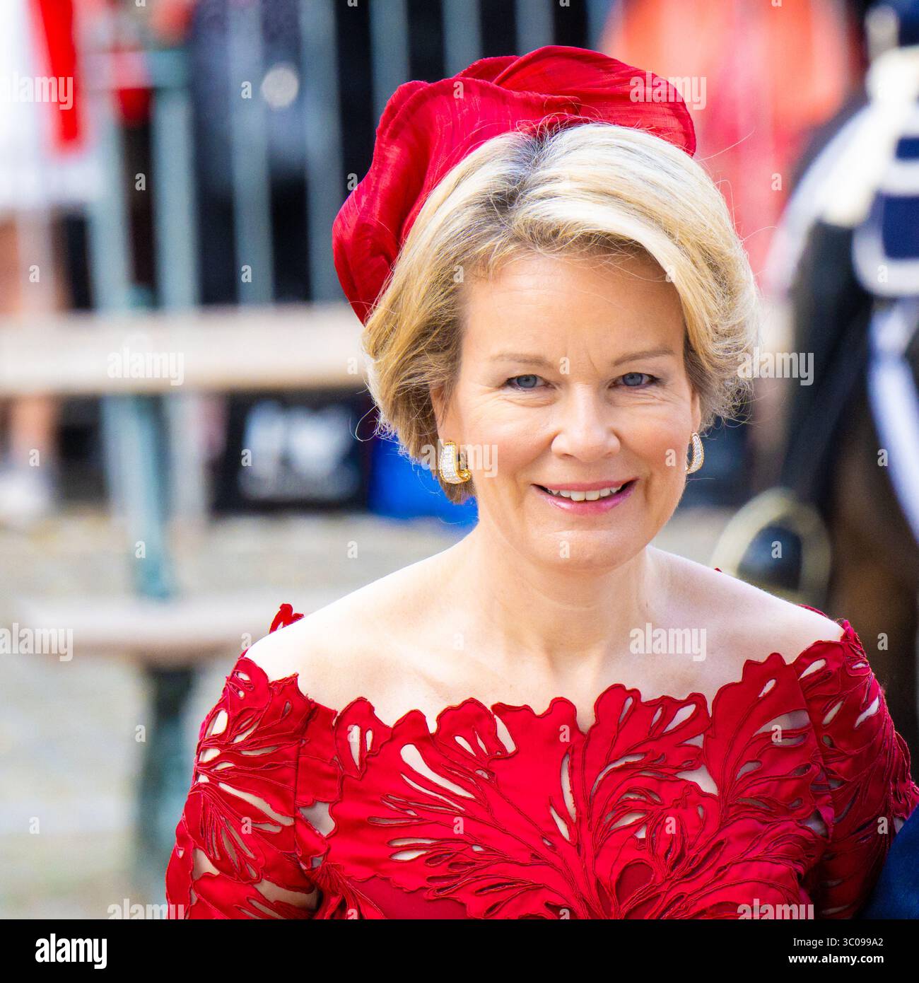 Queen Mathilde attending Te Deum at Cathedral of St. Michael and St ...