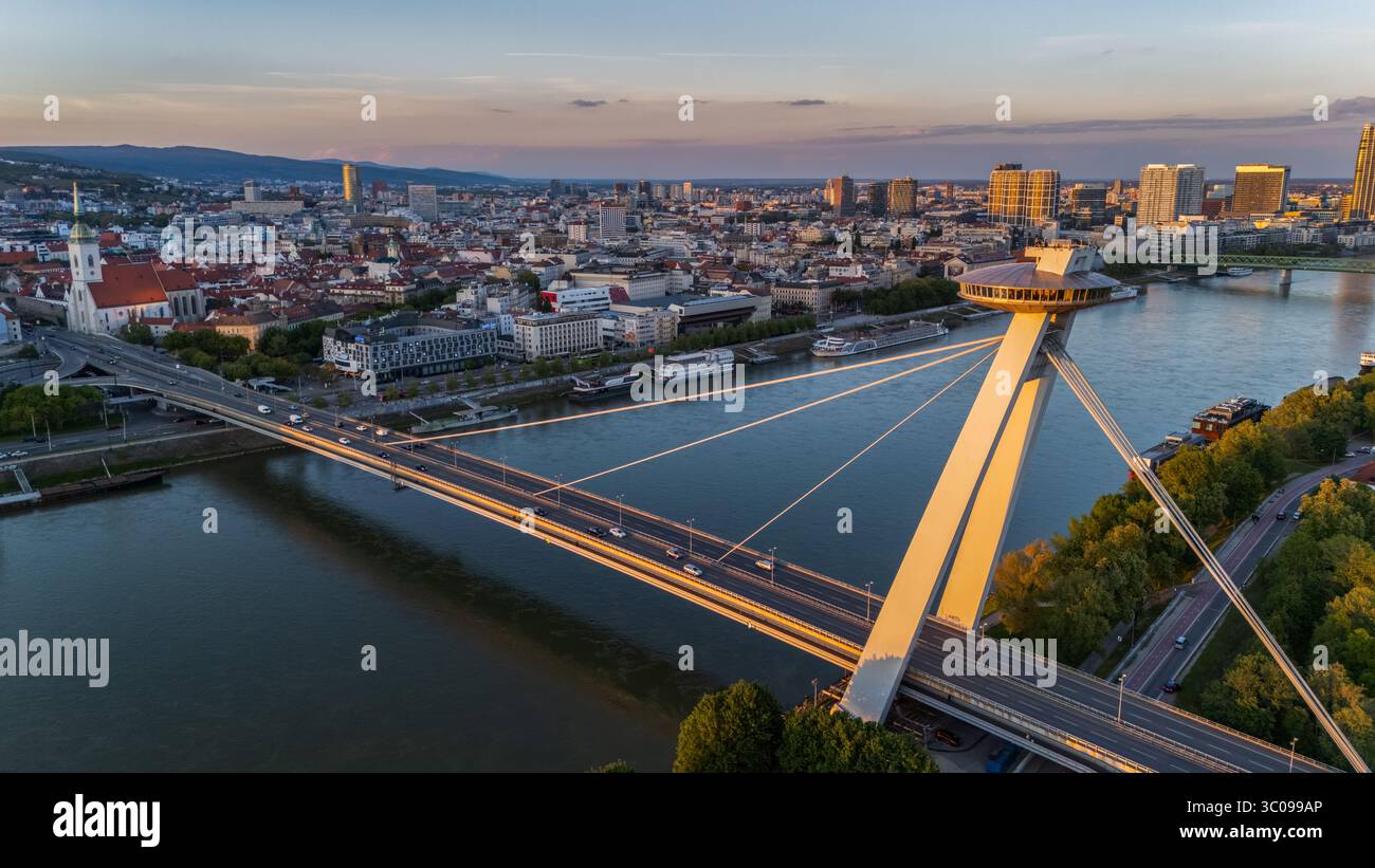 Aerial view of the iconic UFO-shaped observation deck atop the SNP ...