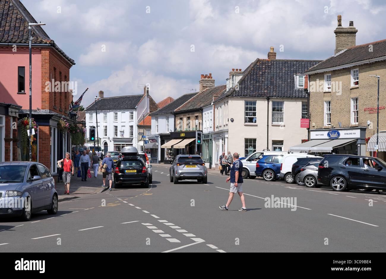 holt high street scene, north norfolk, england Stock Photo - Alamy