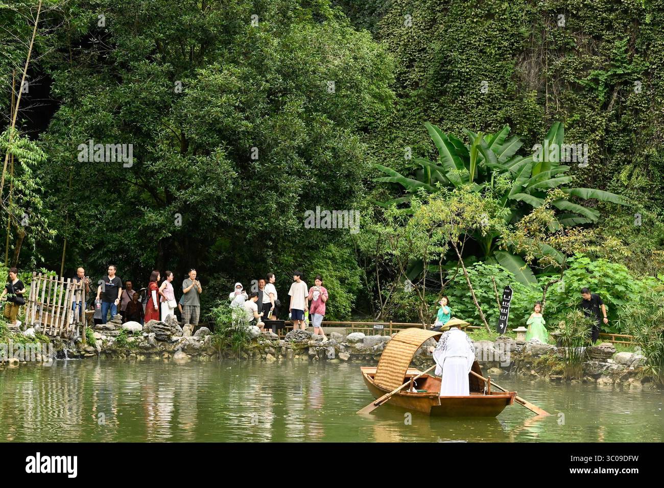 Tourists visit Taohuayuan scenic area in Chongqing, China, 18 July ...
