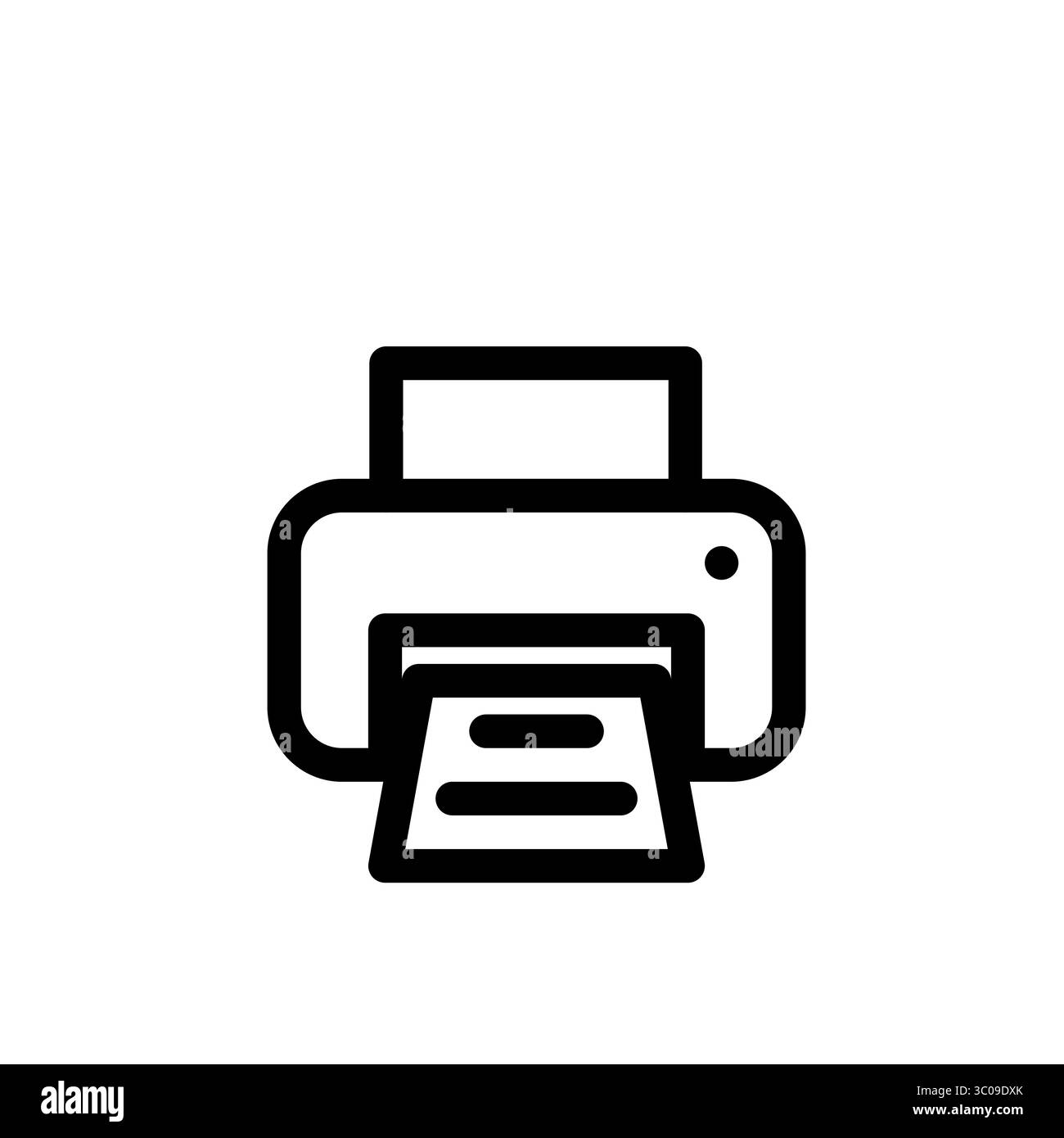 Icon User Interface Printer Vector Outline Style Stock Vector Image ...