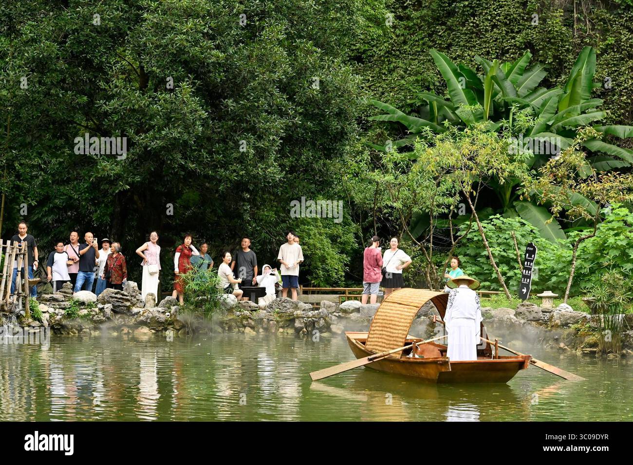 Tourists visit Taohuayuan scenic area in Chongqing, China, 18 July ...