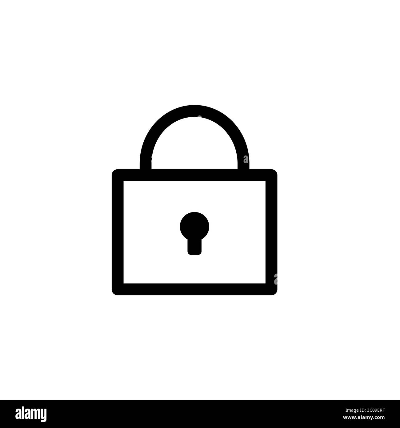 Icon User Interface Lock Vector Outline Style Stock Vector Image & Art - Alamy