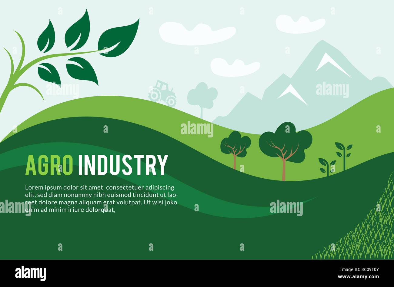Agriculture Illustrations Backgrounds, Agro Business Farming Industry Green Land Graphic design ...