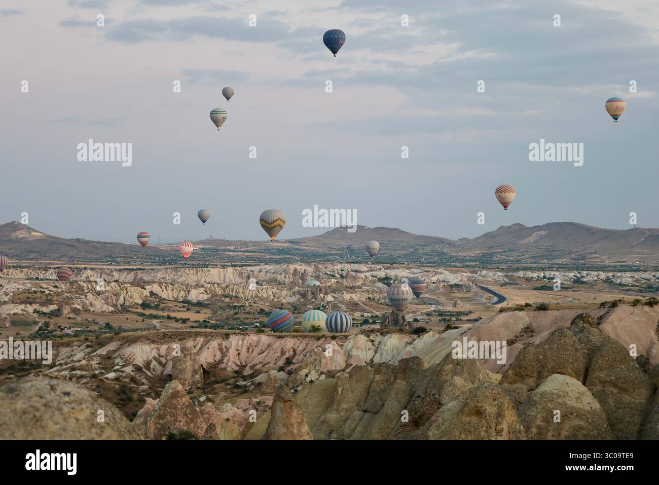 Hot Air Balloons over Cappadocia at Sunrise Stock Photo - Alamy
