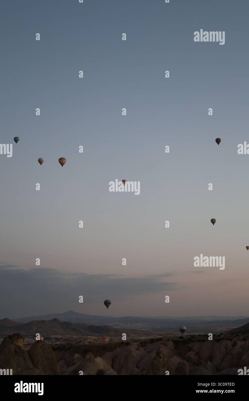 Hot Air Balloons over Cappadocia at Sunrise Stock Photo - Alamy