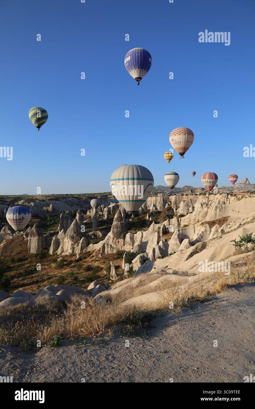 Hot Air Balloons over Cappadocia at Sunrise Stock Photo - Alamy