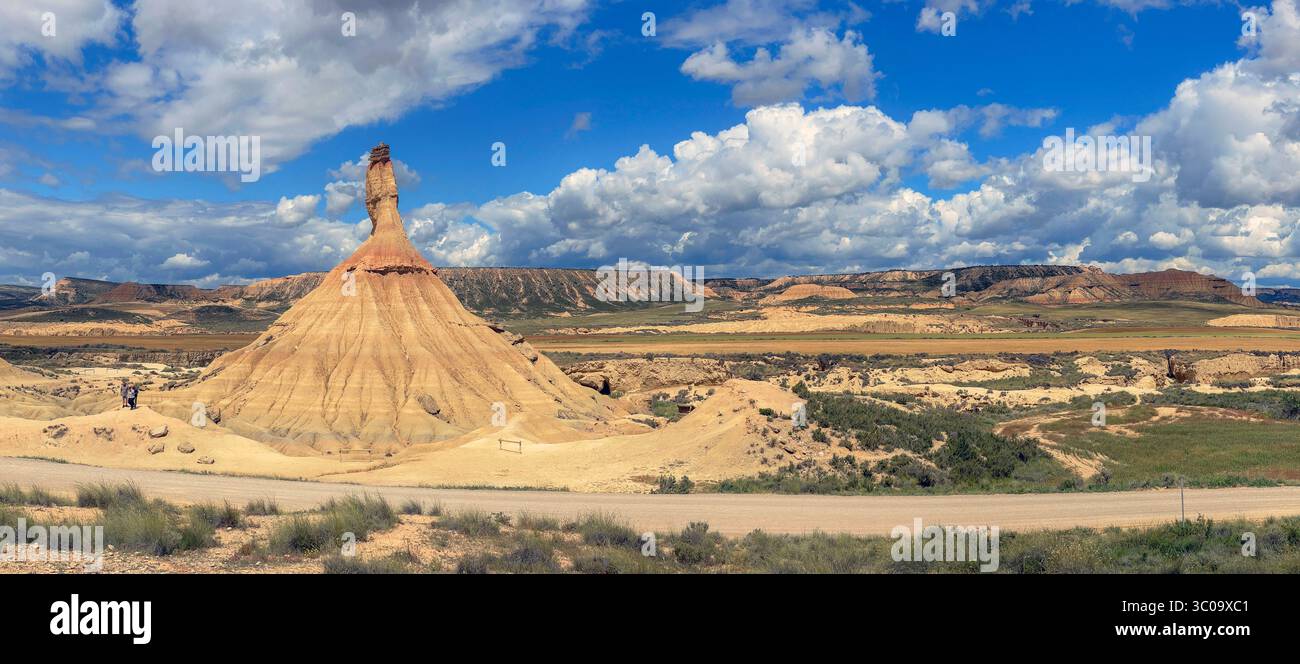 View of Castildetierra, the famous fairy chimney of the Bardenas Reales ...