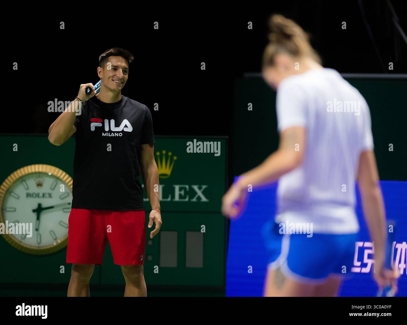 October 23, 2018 - Kallang, SINGAPORE - Michal Hrdlicka during practice ...