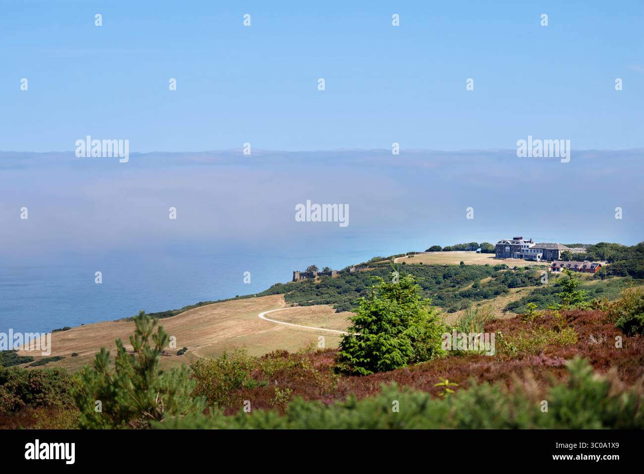 The Raven Hall Hotel, also known as Grand Villa Heights, at Ravenscar ...