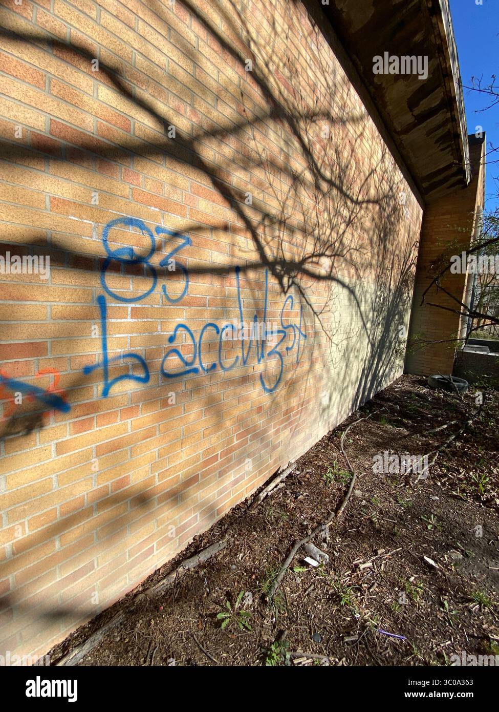 Crips gang graffiti and markings in Detroit, Michigan, USA (ScoreGang ...